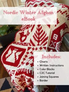 Free Nordic Winter Afghan C2C CAL | Crochet Christmas Blanket Crochet ...