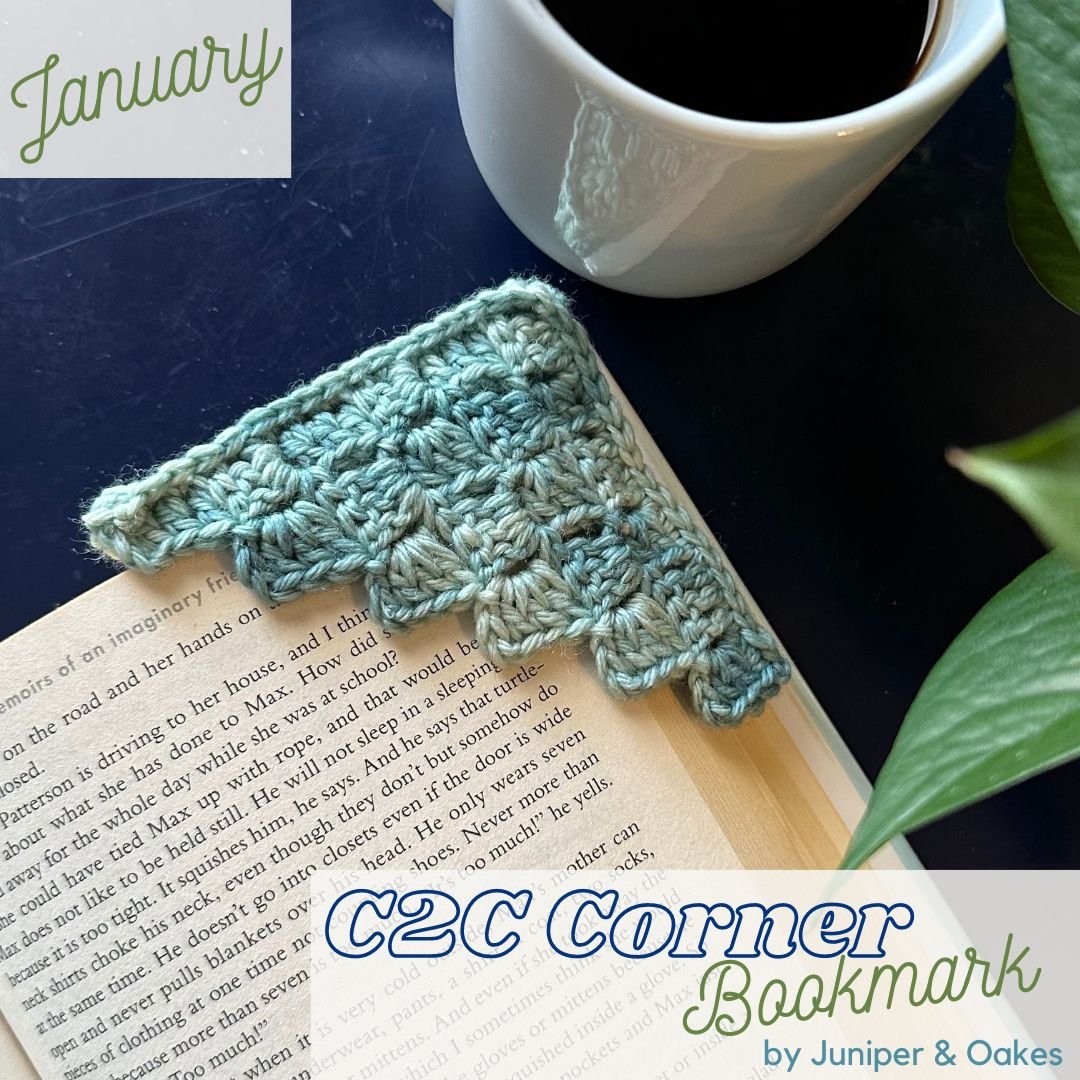 C2C Corner Bookmark - FREE Crochet Pattern - Juniper and Oakes