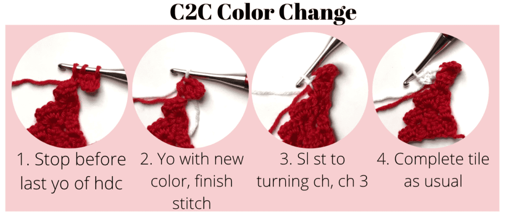 How to Crochet C2C using HDC - Juniper and Oakes