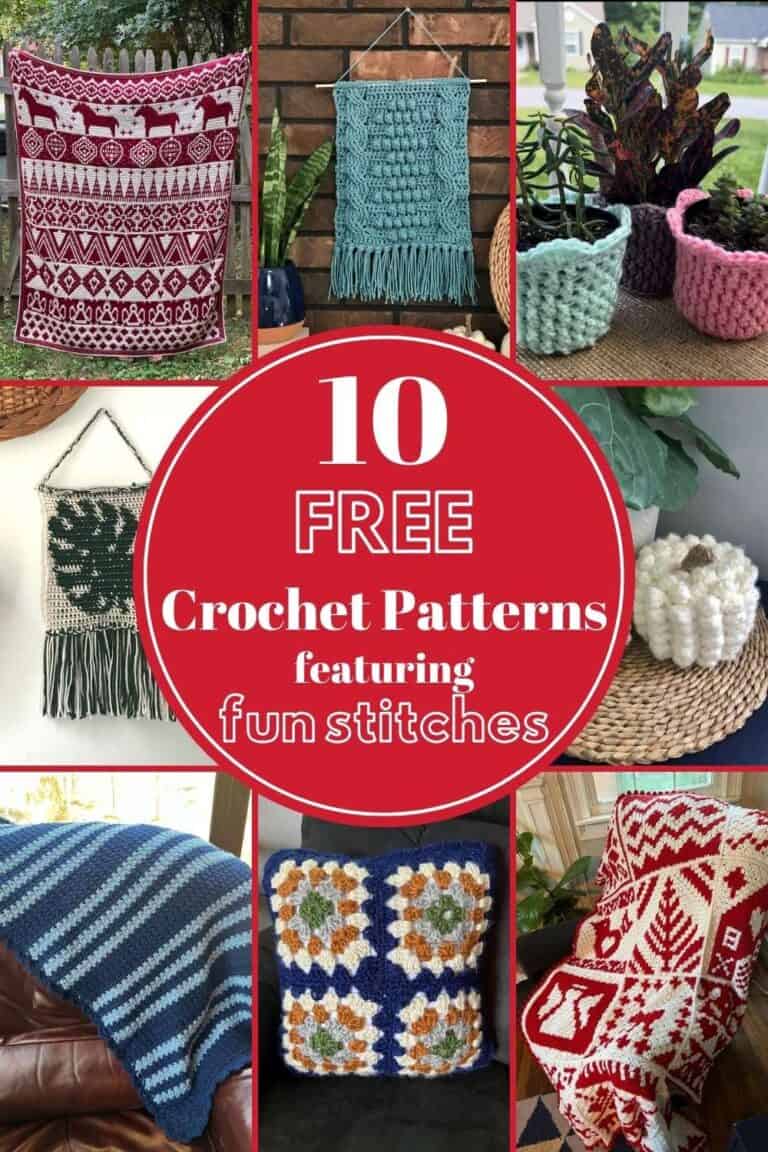 10 Free Crochet Patterns Using Interesting Stitches - Juniper and Oakes