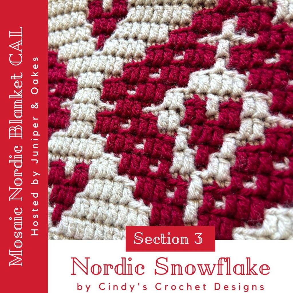 FREE CAL - Mosaic Nordic Winter Afghan | Overlay Mosaic Crochet Afghan ...
