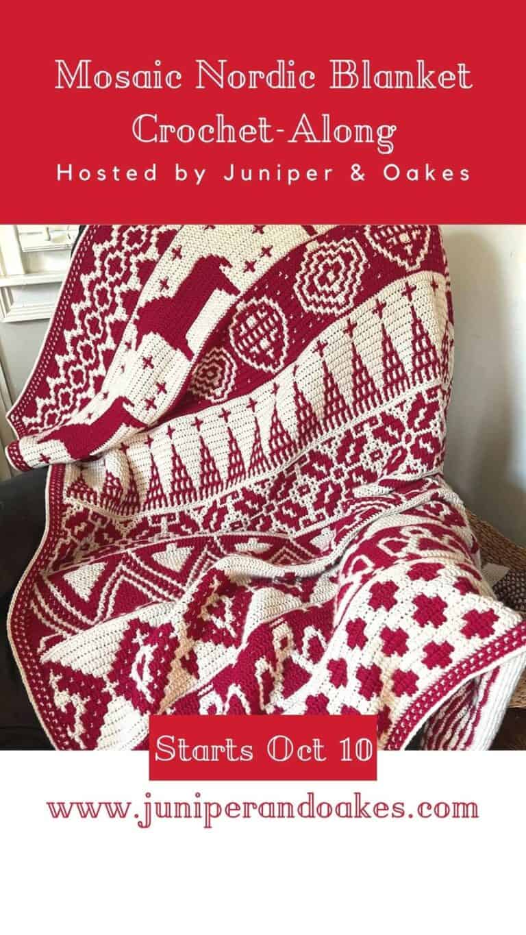 FREE CAL - Mosaic Nordic Winter Afghan | Overlay Mosaic Crochet Afghan ...