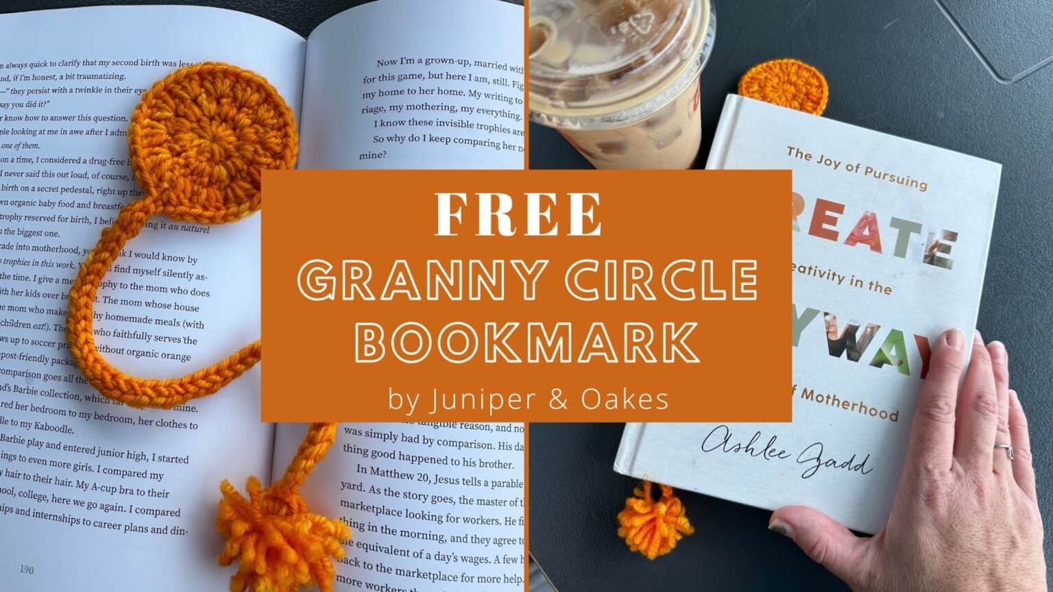 Puffy Pom Bookmark - FREE Crochet Pattern - Juniper and Oakes