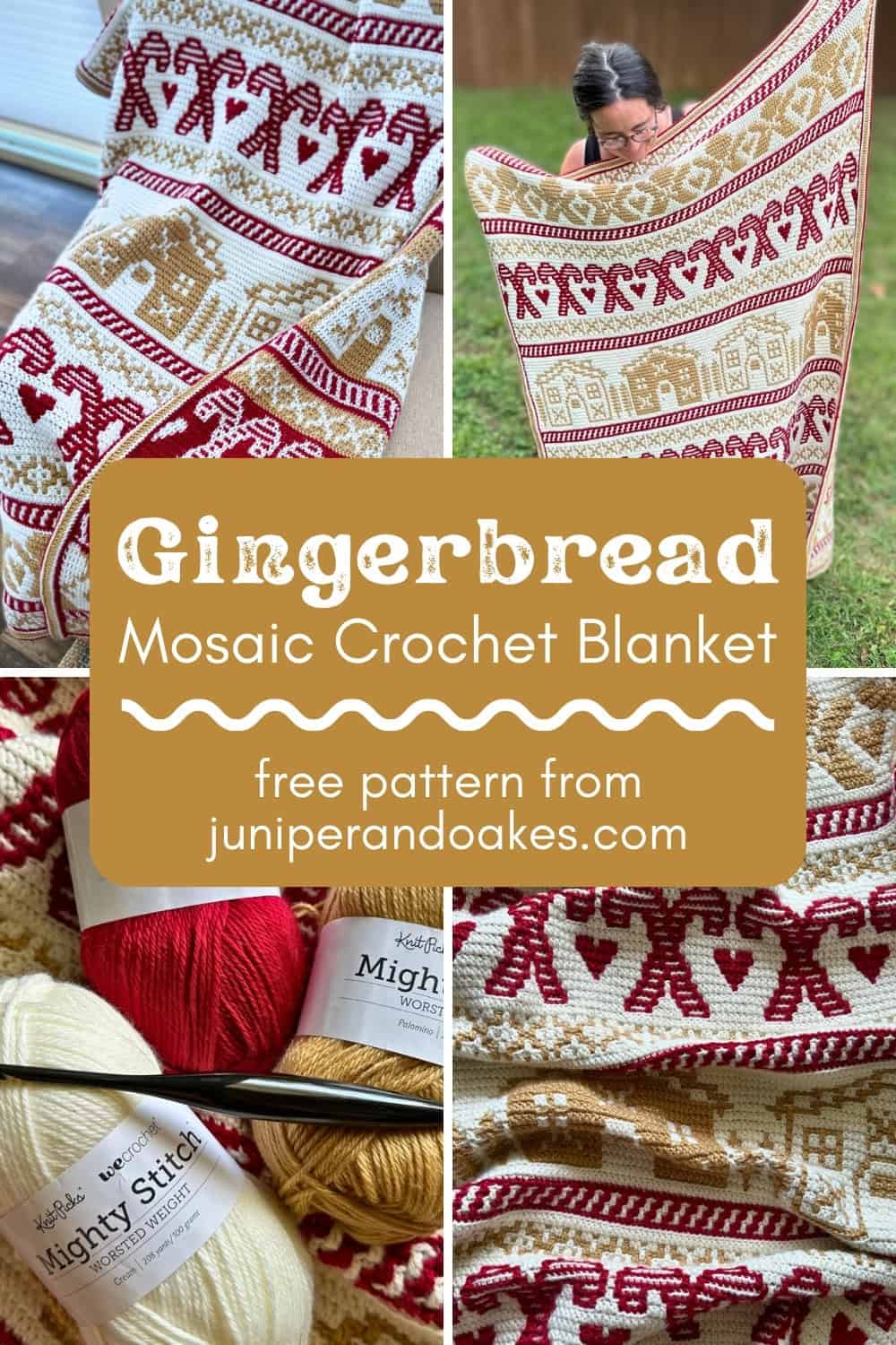 FREE CAL – Mosaic Crochet Gingerbread Blanket CAL | Crochet Along ...