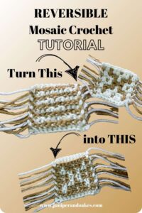 Reversible Mosaic Crochet using the Negative Stitch