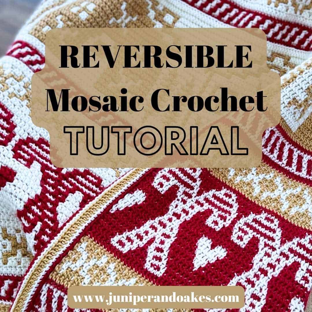Reversible Mosaic Crochet using the Negative Stitch