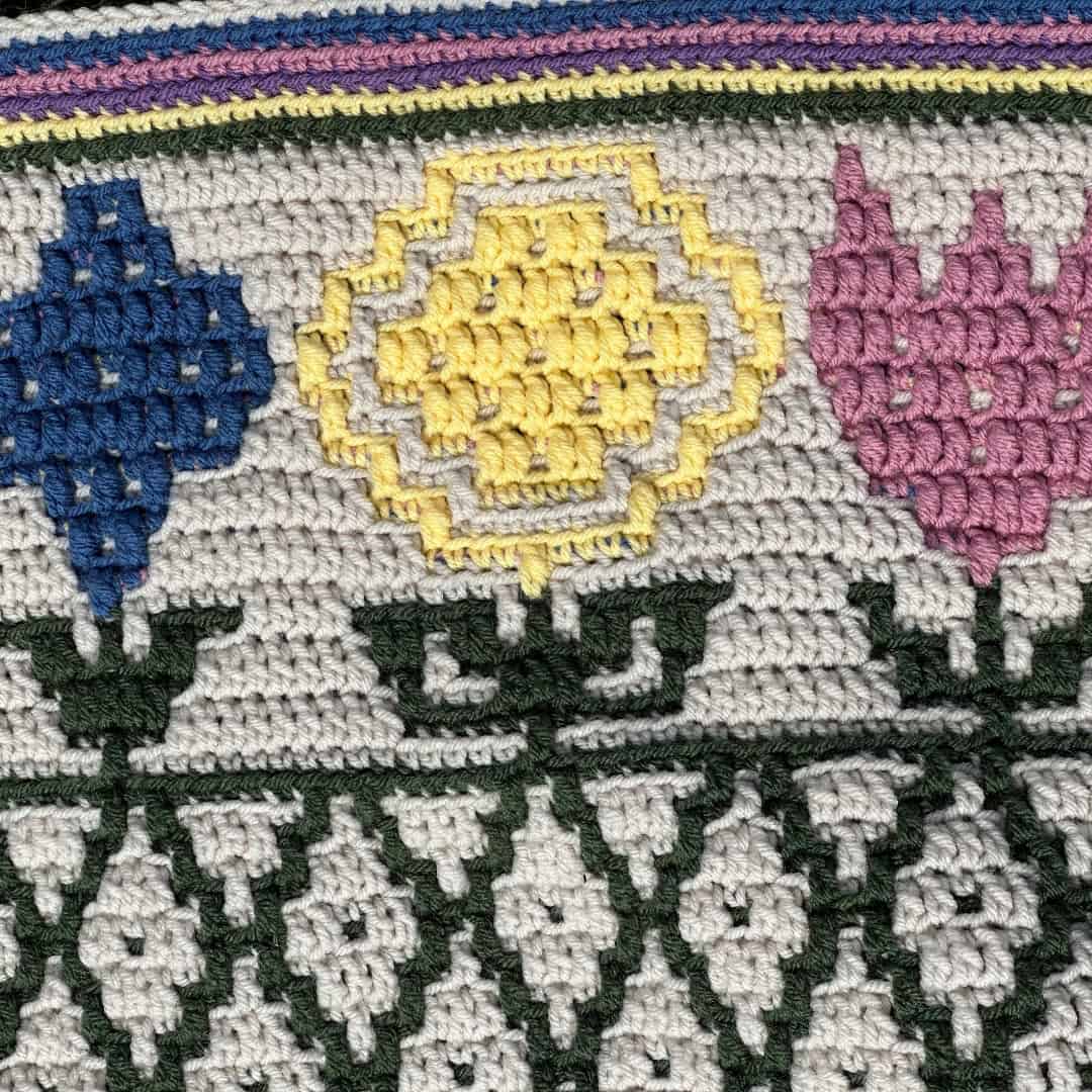 Reversible Mosaic Crochet using the Negative Stitch