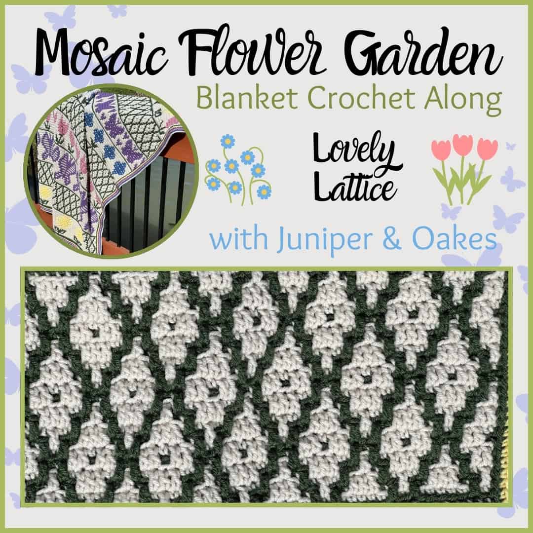 Lovely Mosaic Crochet Lattice Pattern + Free Chart - Juniper and Oakes