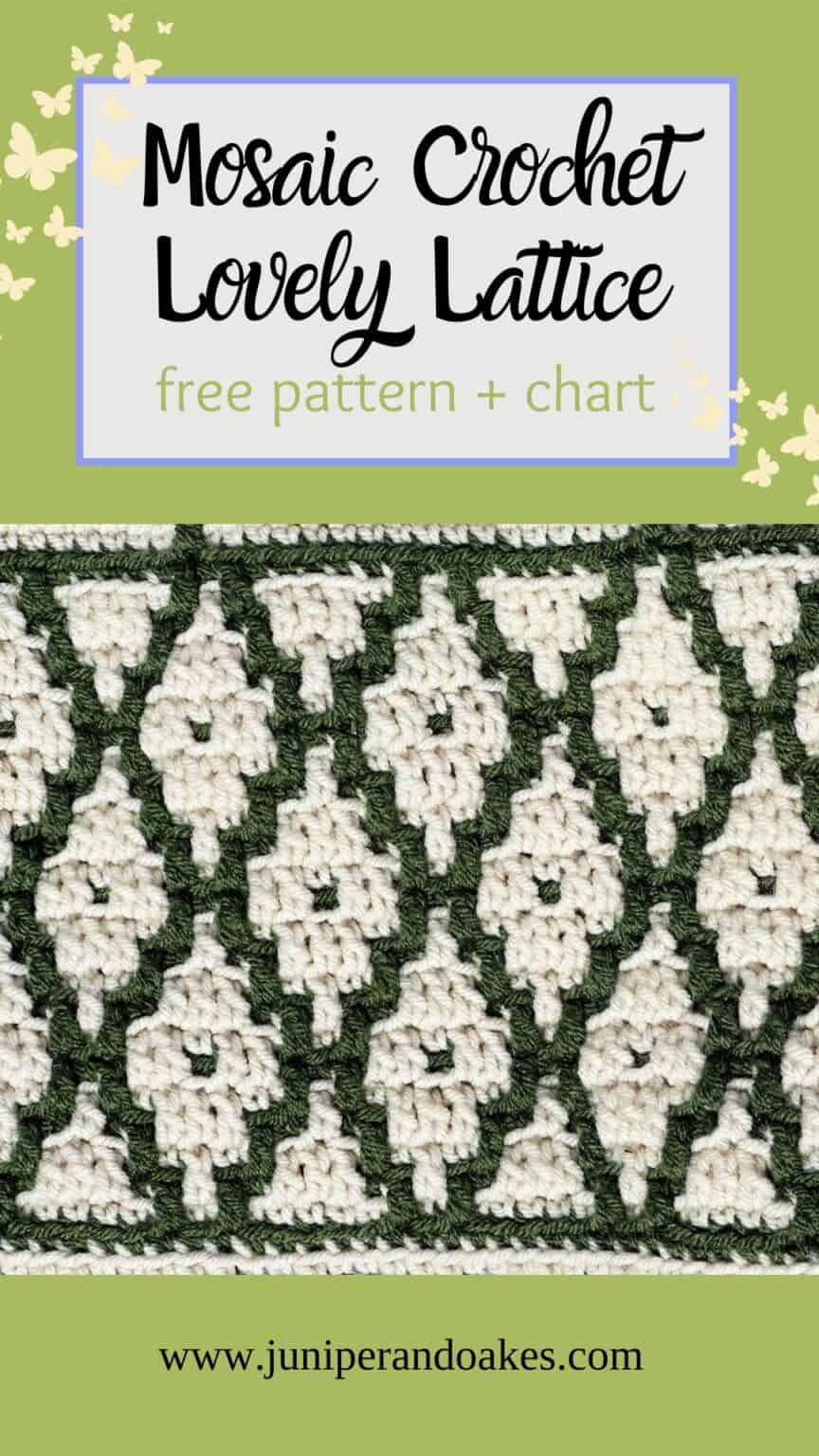 Lovely Mosaic Crochet Lattice Pattern + Free Chart - Juniper and Oakes