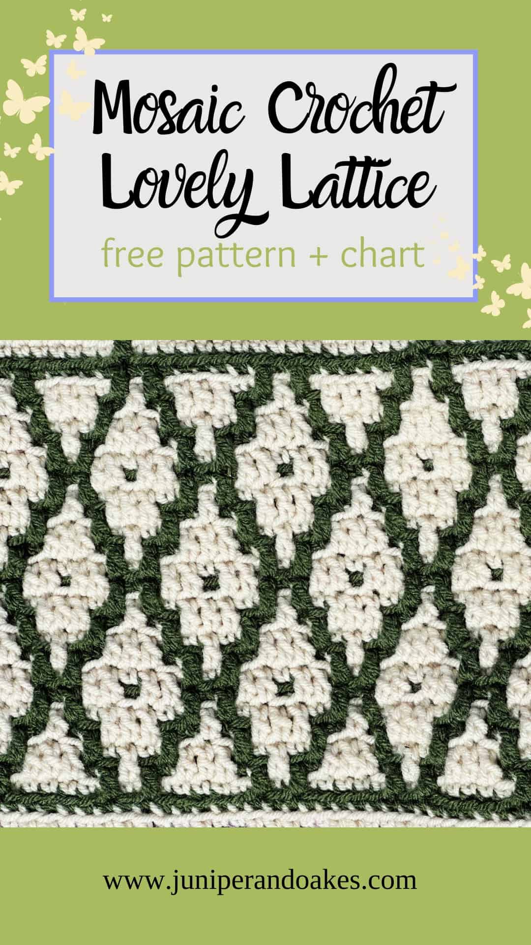Lovely Mosaic Crochet Lattice Pattern + Free Chart - Juniper and Oakes