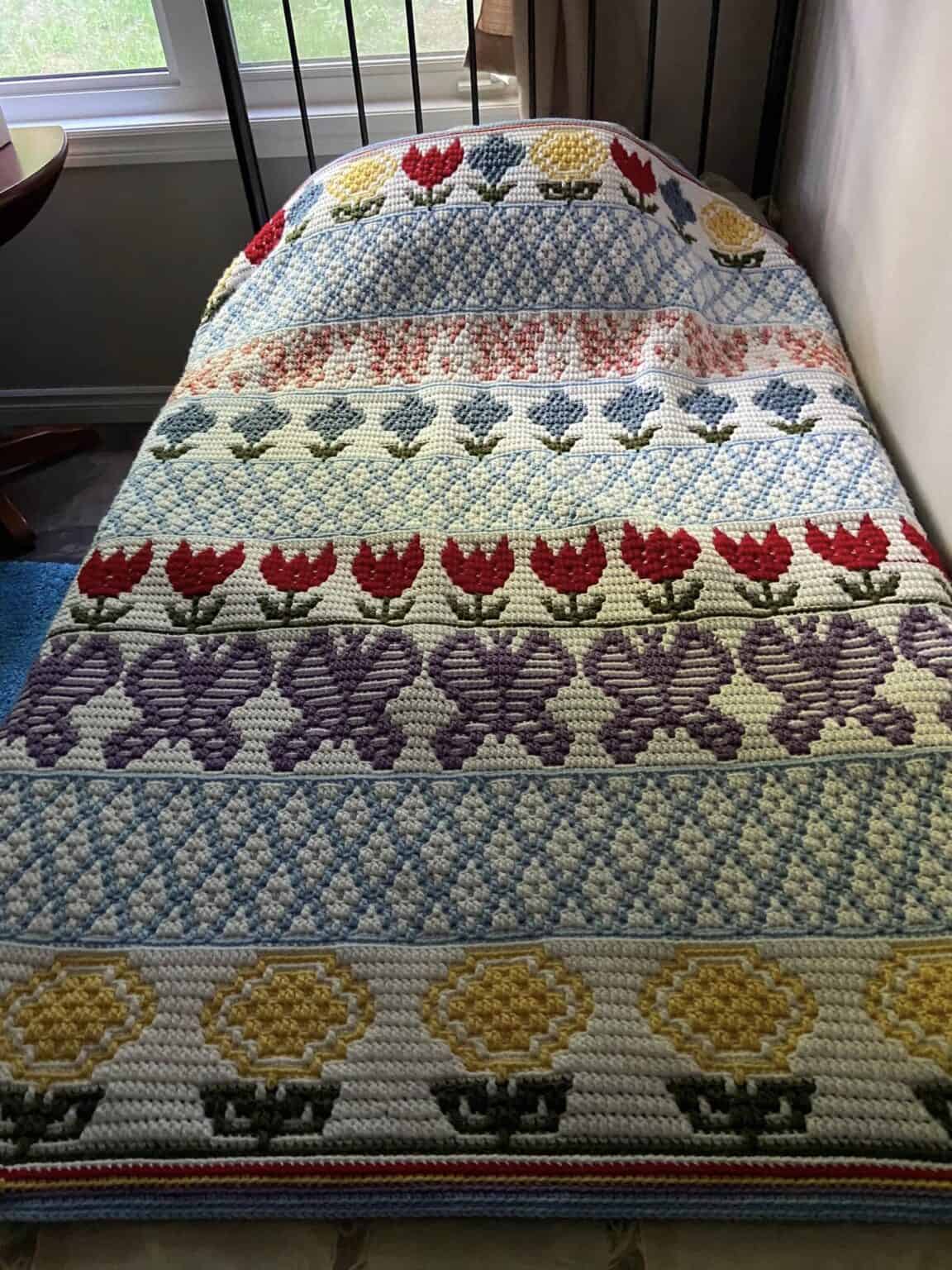 Mosaic Crochet Flower Garden Blanket - Free Crochet Along (CAL ...