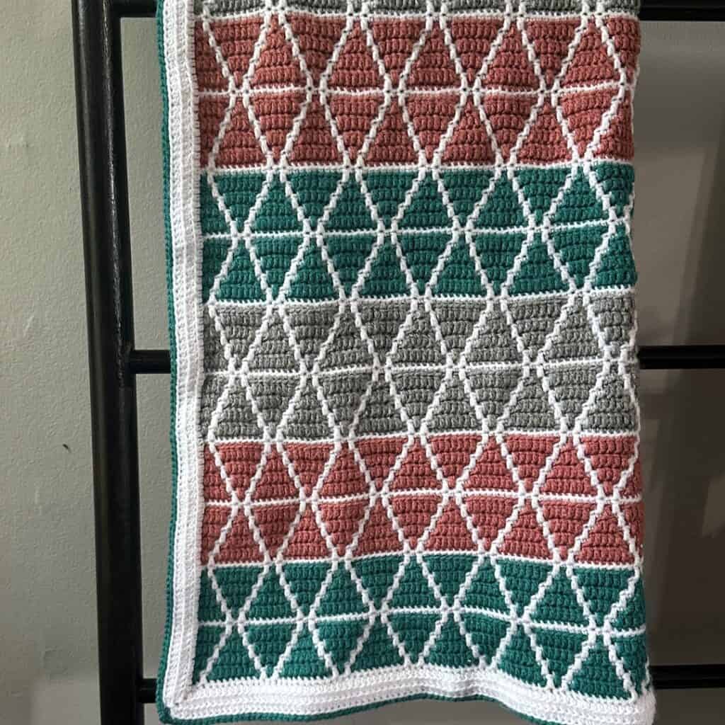 Mosaic Triangles Crochet Baby Blanket – Free Pattern - Juniper and Oakes