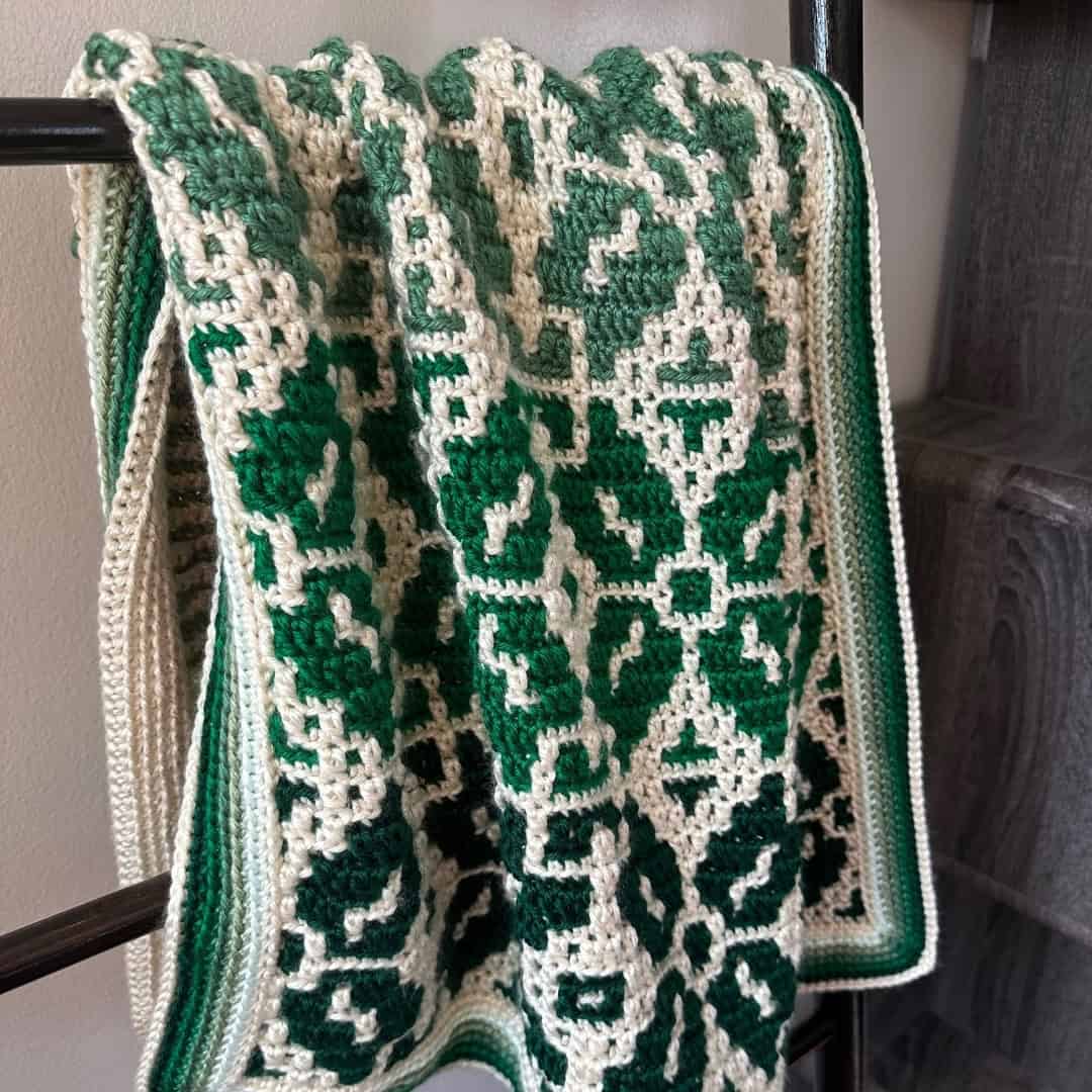 Nordic Star Baby Blanket - Free Mosaic Crochet Pattern - Juniper and Oakes